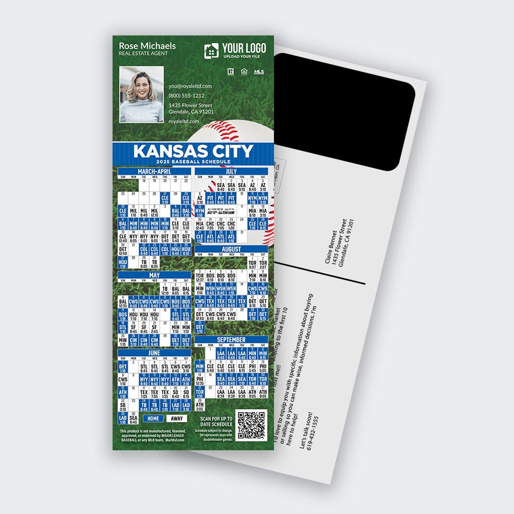 2025 Custom PostCard Mailer Baseball Magnets - Kansas City Royals | Markful