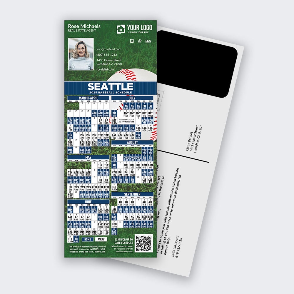 2025 Custom PostCard Mailer Baseball Magnets - Seattle Mariners | Markful