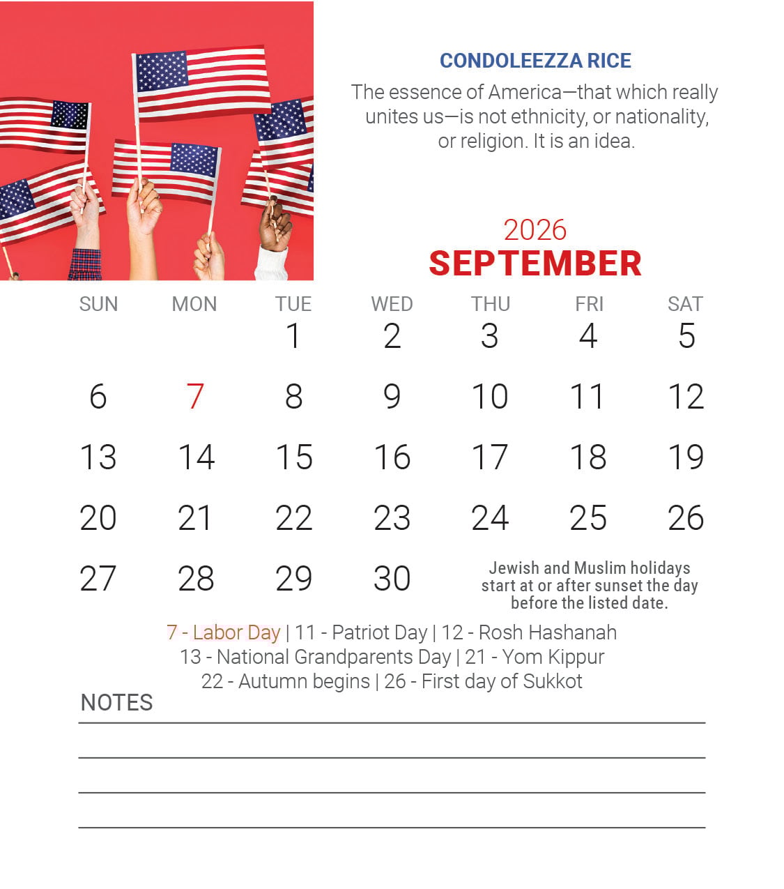 2026 Custom Calendar Pad Magnets - America the Beautiful | Markful
