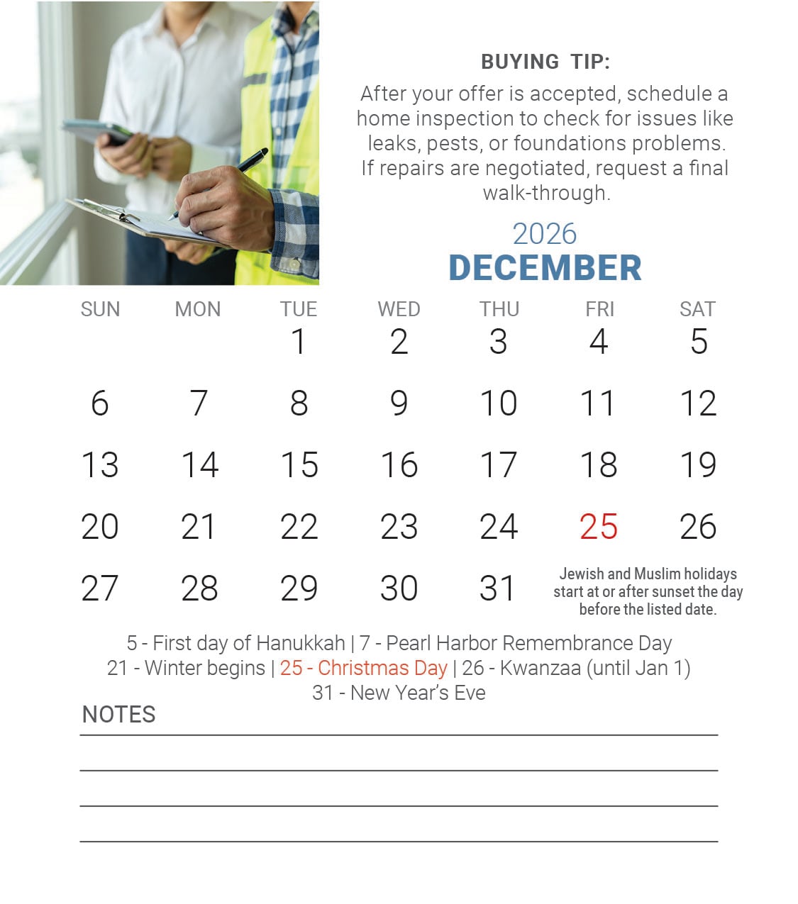 2026 Custom Calendar Pad Magnets - Home For All Seasons | Markful