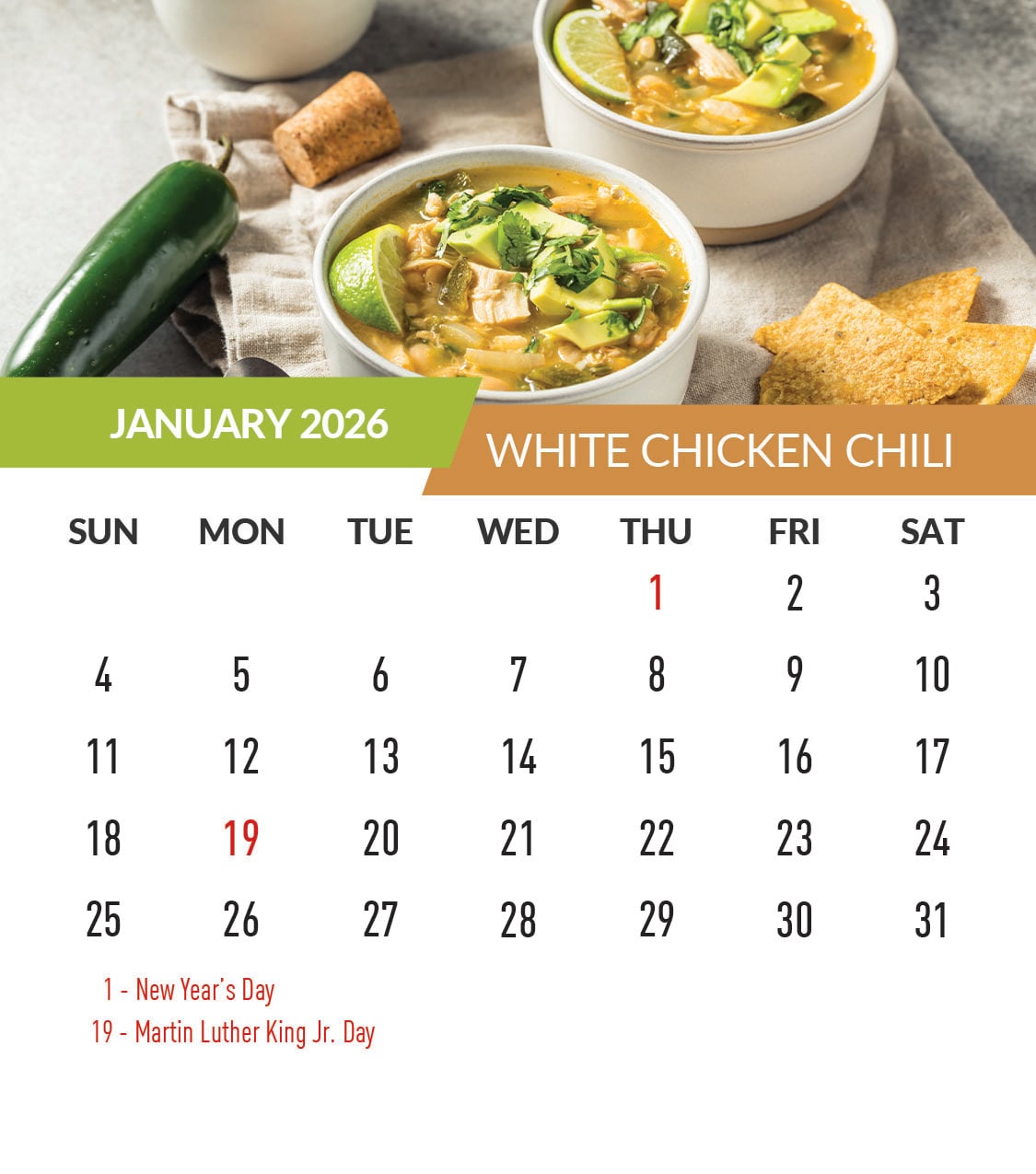 2026 Custom Calendar Pad Magnets - Quick & Healthy Recipes | Markful