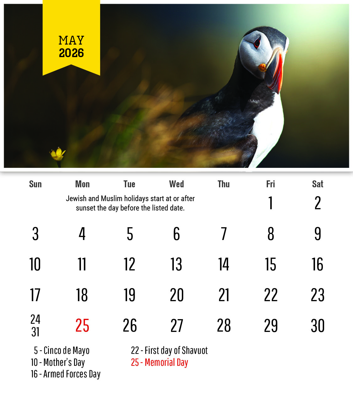 2026 Custom Calendar Pad Magnets - Adorable Animals | Markful