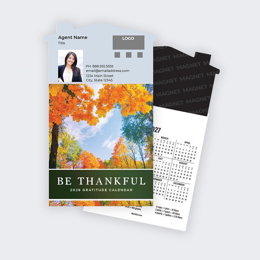 2026 Custom Calendar Pad Magnets - Gratitude | Markful