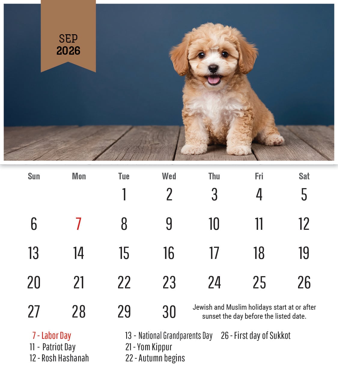 2026 Custom Calendar Pad Magnets - Adorable Animals | Markful