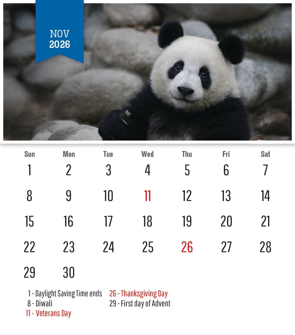 2026 Custom Calendar Pad Magnets - Adorable Animals | Markful