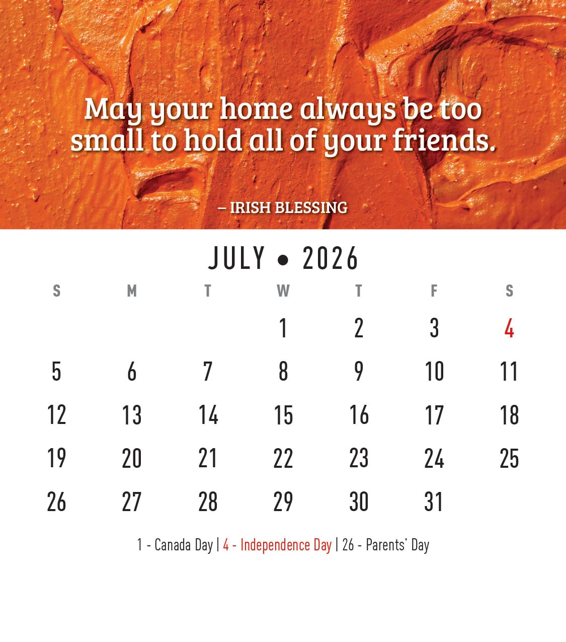 2026 Calendar Pad Magnets - Home Sweet Quotes | Markful