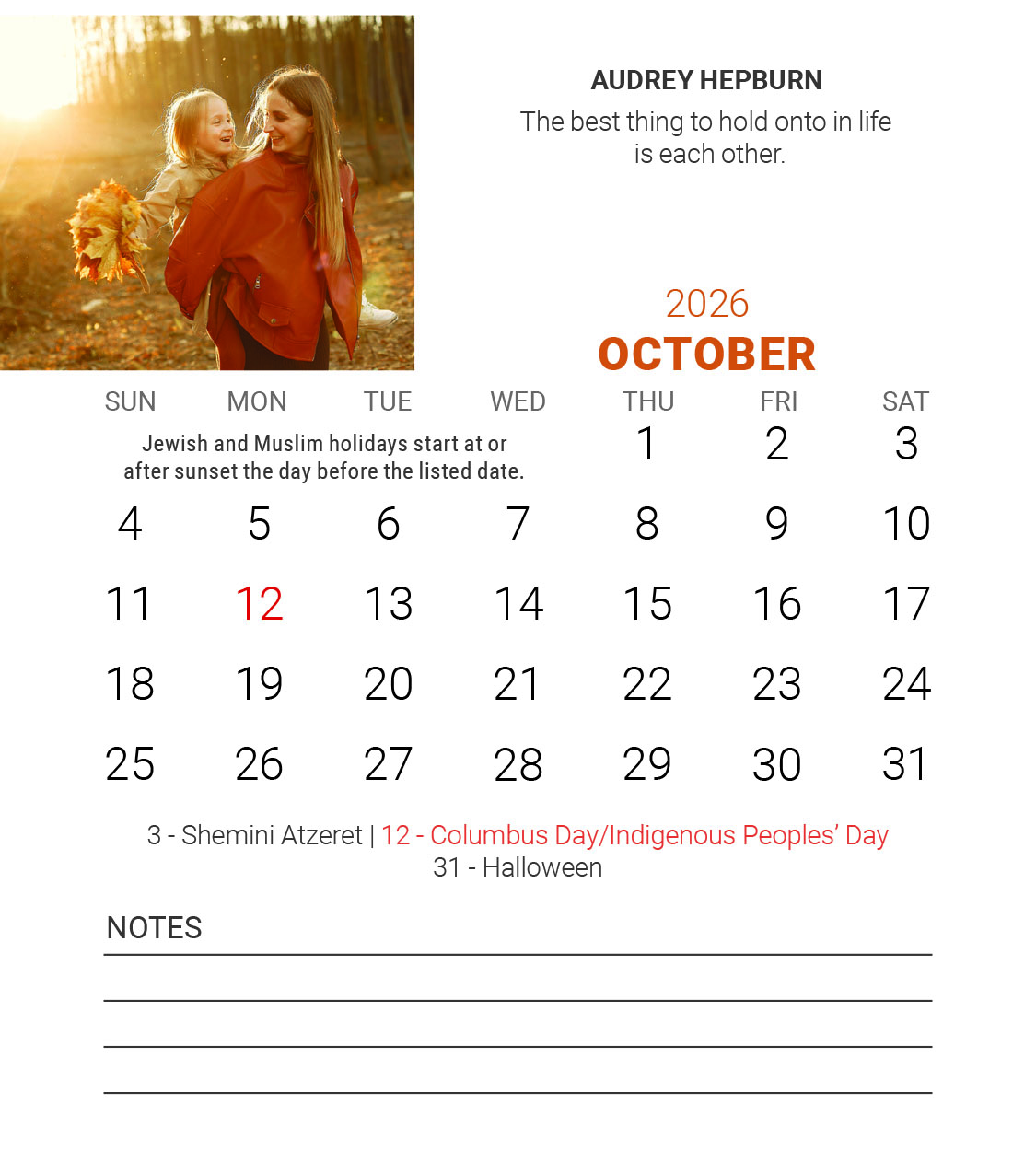 2026 Calendar Pad Magnets - Merry Christmas | Markful