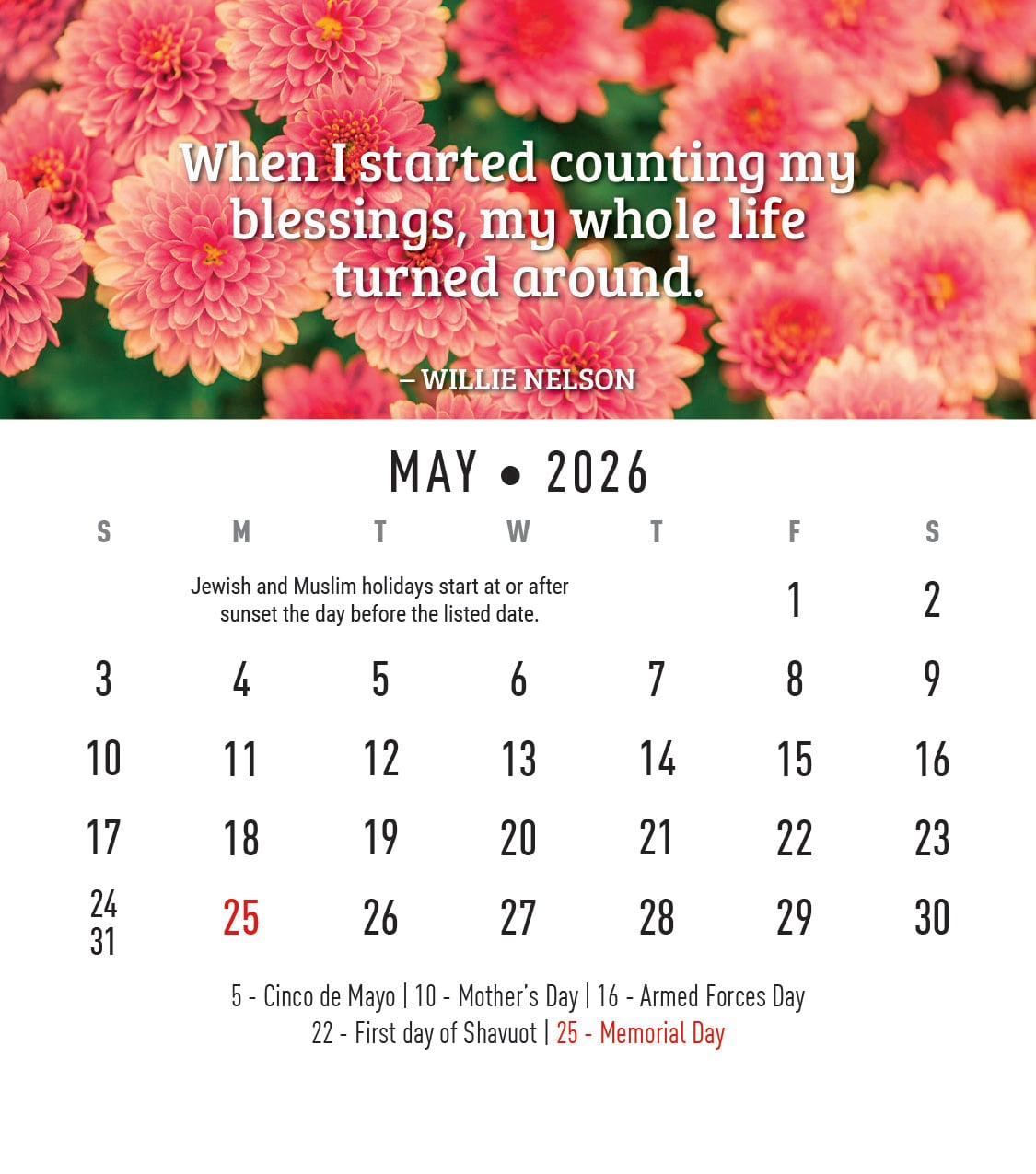 2026 Calendar Pad Magnets - Sentiments of Gratitude | Markful