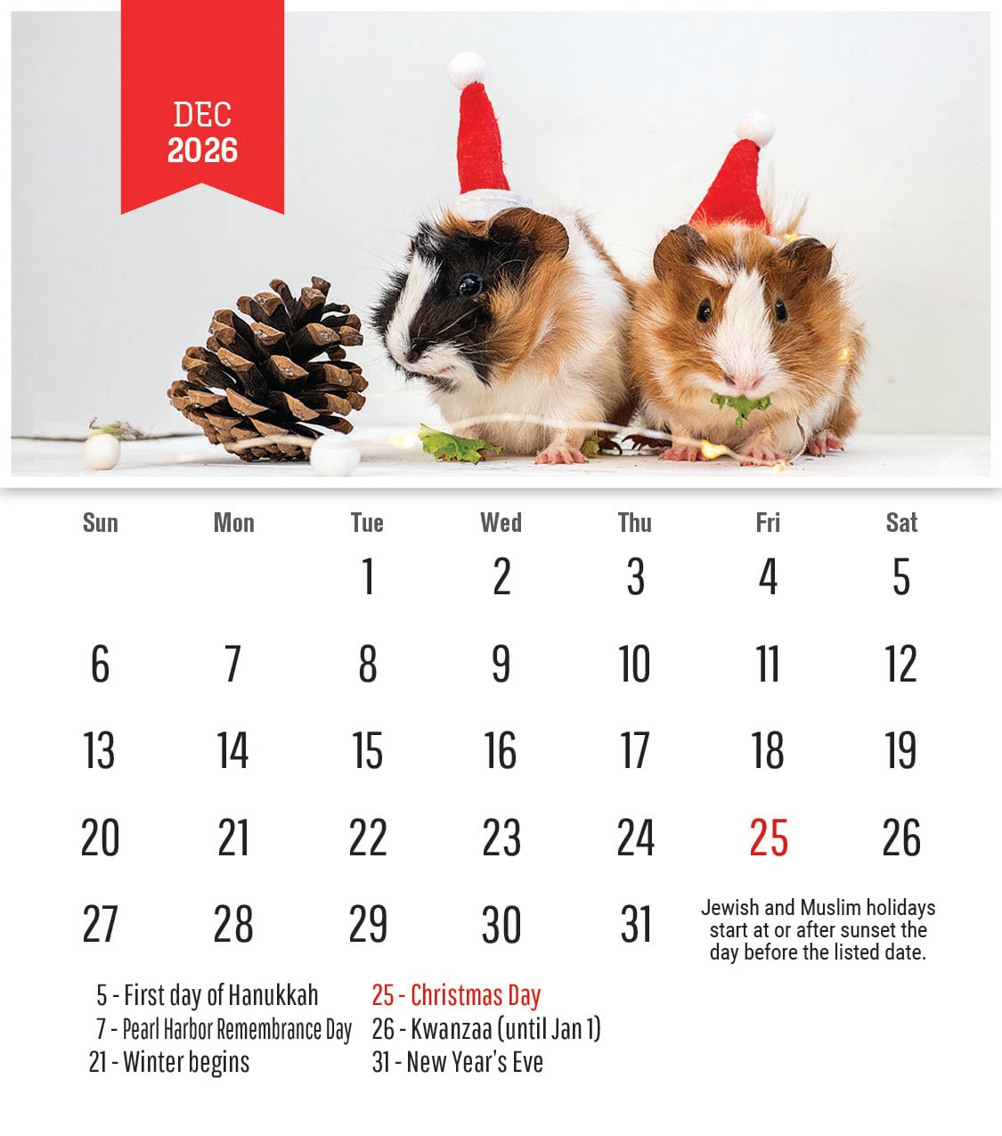 Calendar Pad Magnets - Adorable Animals | Markful