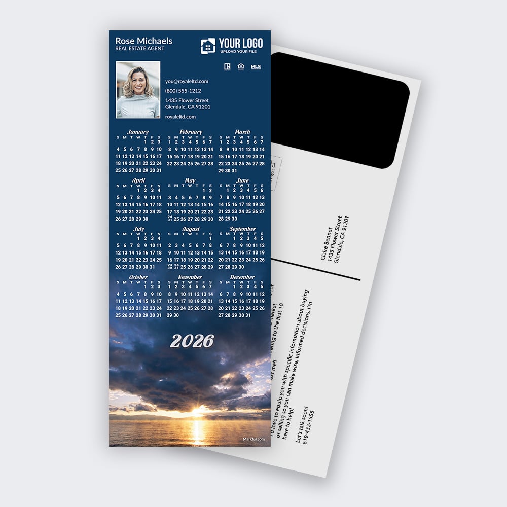 2026 PostCard Mailer Calendar Magnets - Sunrise | Markful
