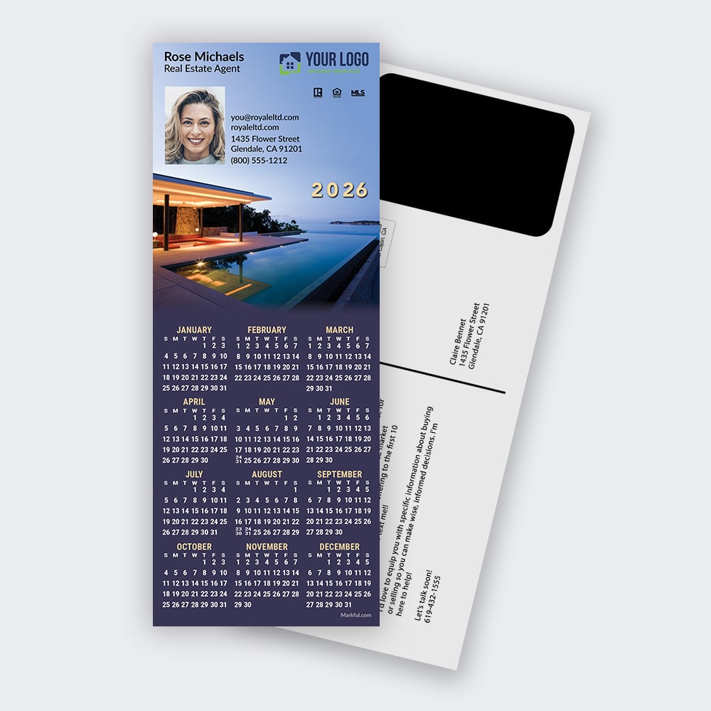 2024 PostCard Mailer Calendar Magnets - Vanishing Pool | Markful
