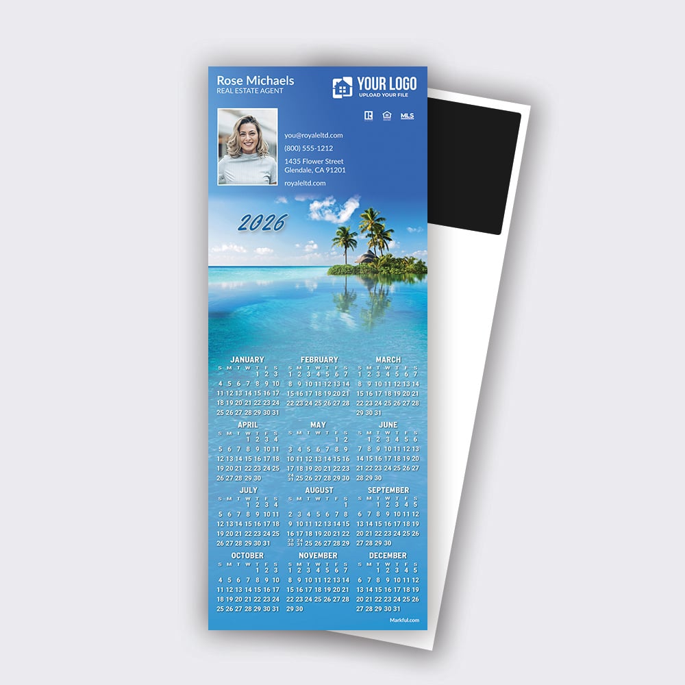2026 QuickCard Calendar Magnets - Island Utopia | Markful