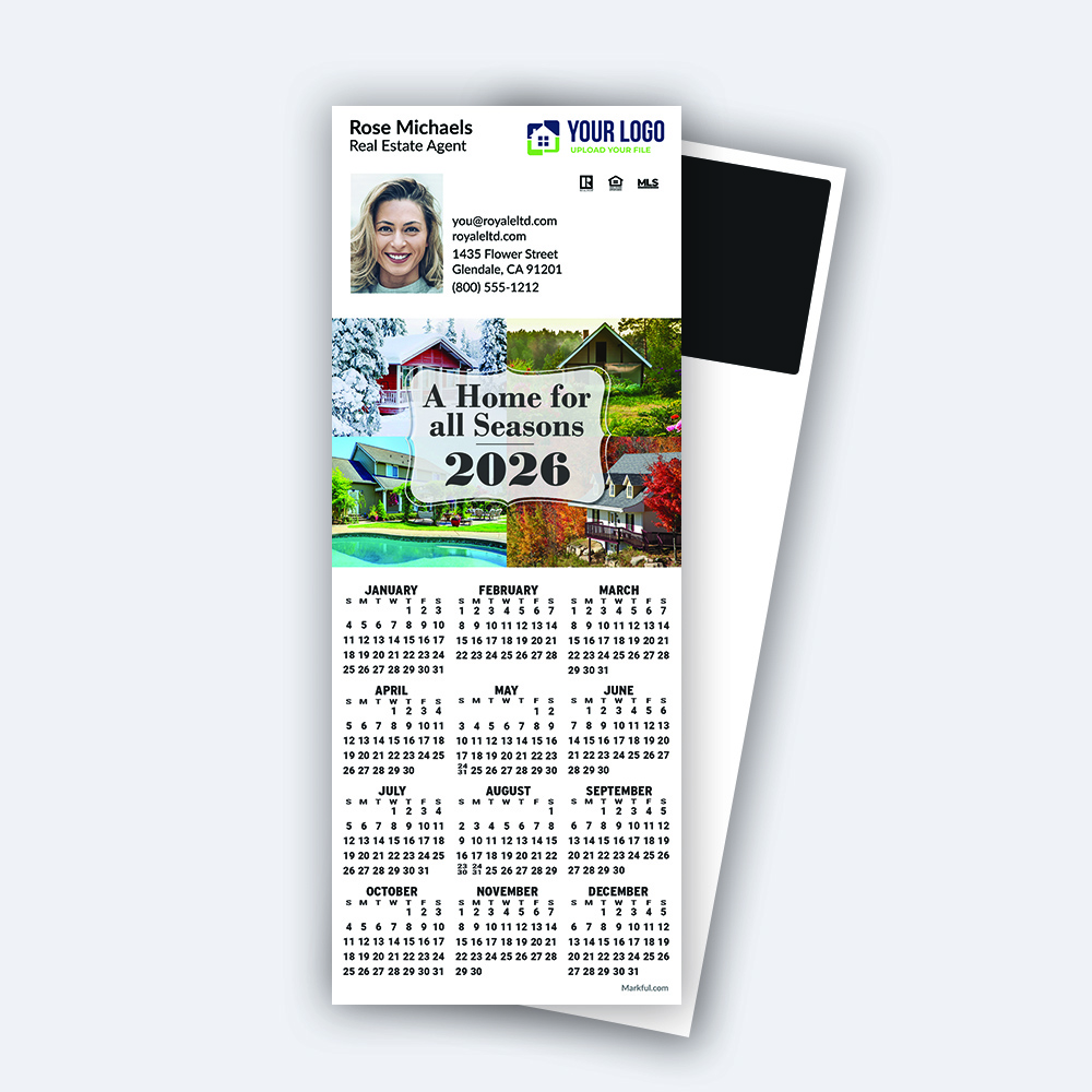 2026 QuickCard Calendar Magnets - A Home for All Seasons | Markful