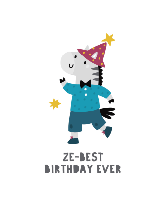 Note Card - Ze-Best Birthday Ever | Markful