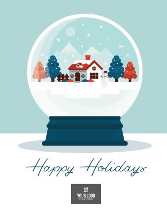 Note Card - Holiday Snow Globe | Markful