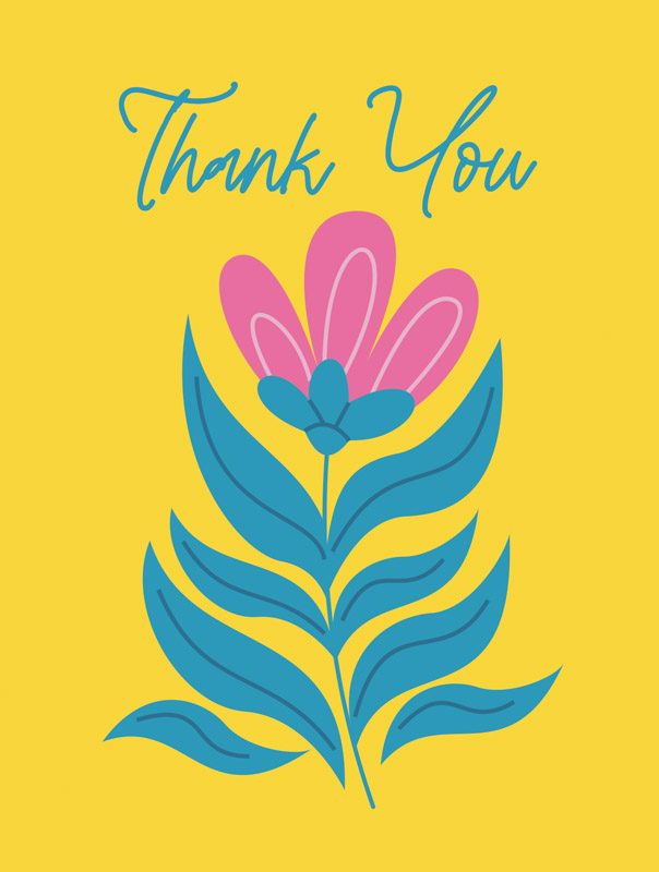 Note Card - Botanical Thanks | Markful
