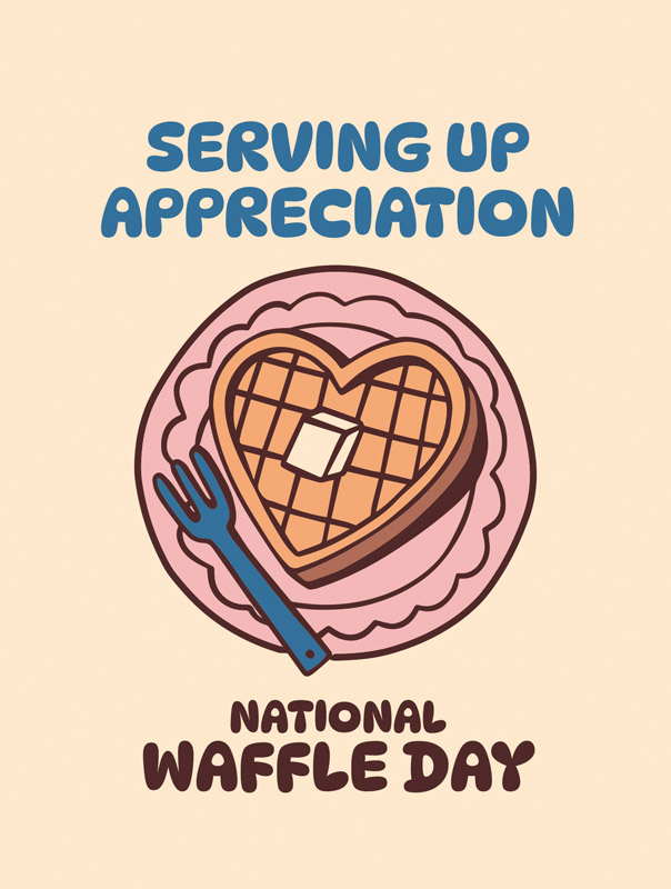 Note Card - National Waffle Day - Aug 24 | Markful