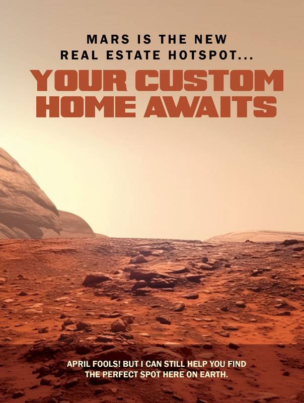 Note Card - Mars Real Estate April Fools | Markful