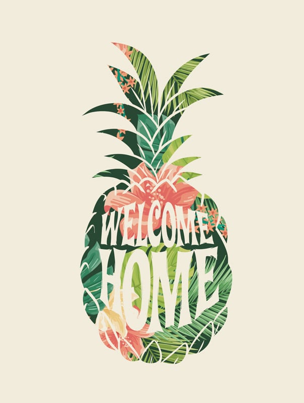 Note Card - Welcome Home Tropical Pineapple | Markful