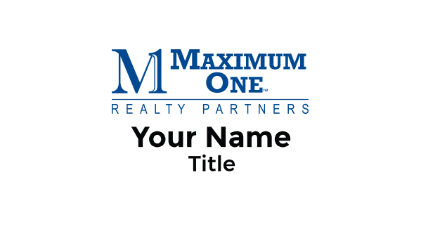 Maximum One Realty Partners Name Badges for Realtors and the Real ...