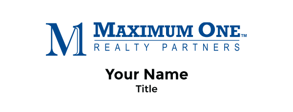Maximum One Realty Partners Name Badges for Realtors and the Real ...