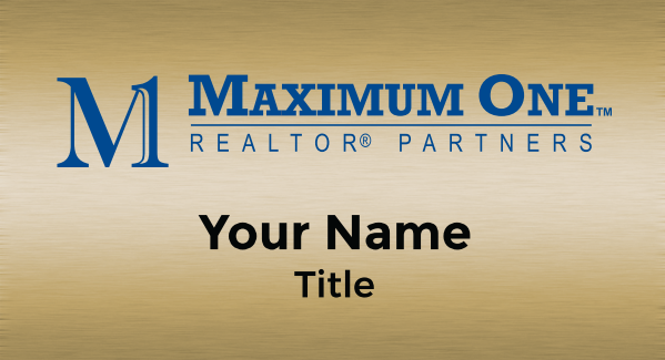 Maximum One Realtor Partners Name Badges for Realtors and the Real ...