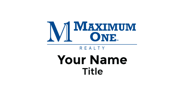 Maximum One Realty Name Badges for Realtors and the Real Estate ...
