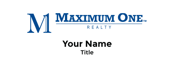 Maximum One Realty Name Badges for Realtors and the Real Estate ...