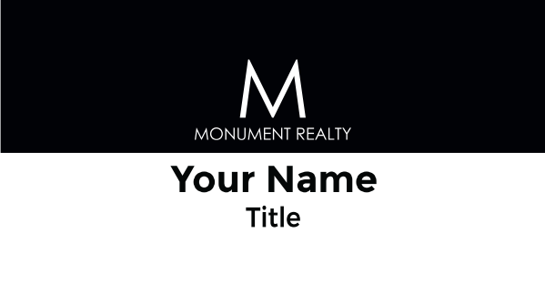 Monument Realty Name Badges for Realtors and the Real Estate Business ...