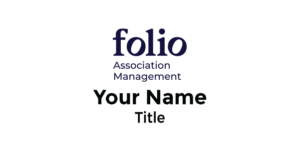 Folio Association Management Name Badges for Realtors and the Real ...